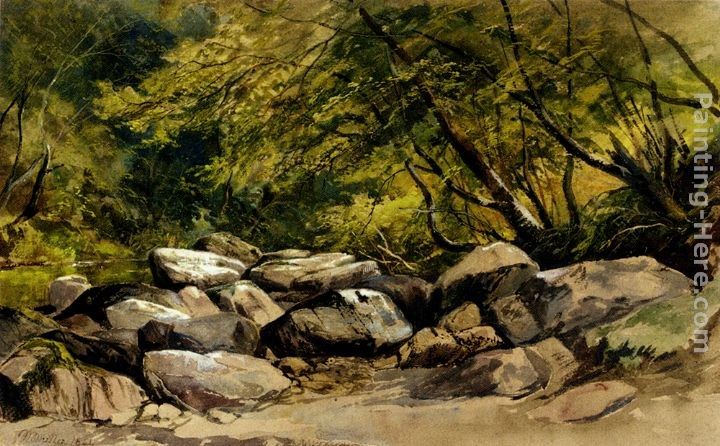 William James Muller A Rocky Stream, Lyndale, Devon 50% off - ArtExpress.ws