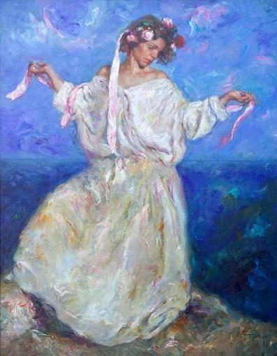 Jose Royo HOMENAJE AL AZUL Painting 50% off - ArtExpress.ws